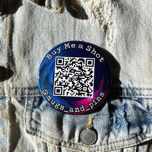 Custom QR Code Buttons - Different Sizes(personalized Button Pins ...