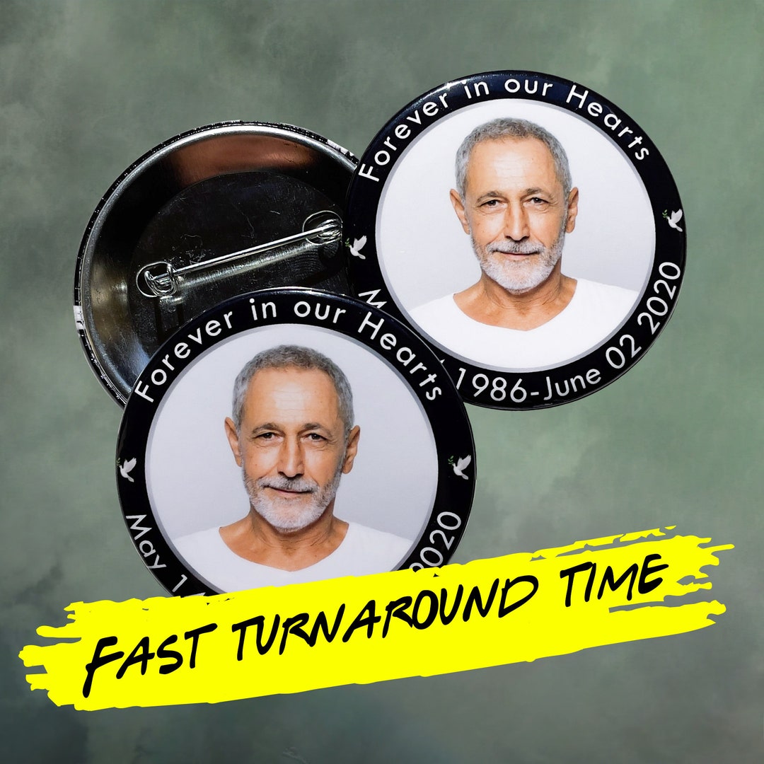 Personalized Memory Buttons - Customized Remembrance Pins for Memorial ...