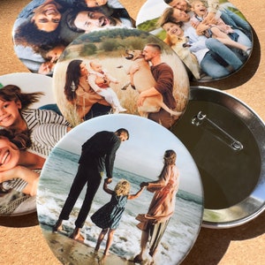Big Photo Pin Button, Large Button With Picture, 3.5 Inch Image Pinback ...