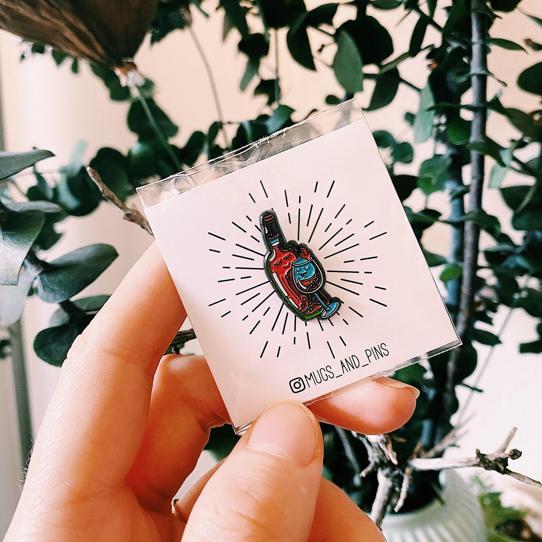 Wine Enamel Pin Red Wine Pin Wine Shop Wine Club Wine Pin - Etsy