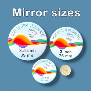 Personalized Compact Mirror With Custom Image, Photo, Logo or Text ...