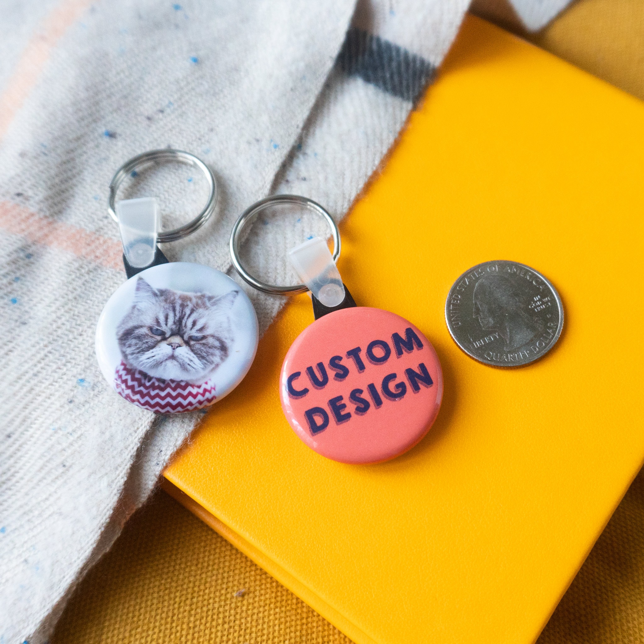 Personalized Keychain, Custom Photo and Text Key Ring, Personalized Key ...
