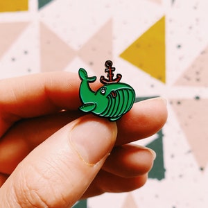 Whale Enamel Pin, Whale Brooch, Enamel Pin, Whale Jewelry, Lapel Pin ...