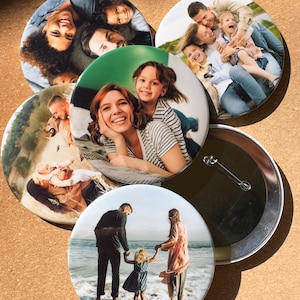 Big Photo Pin Button, Large Button With Picture, 3.5 Inch Image Pinback ...