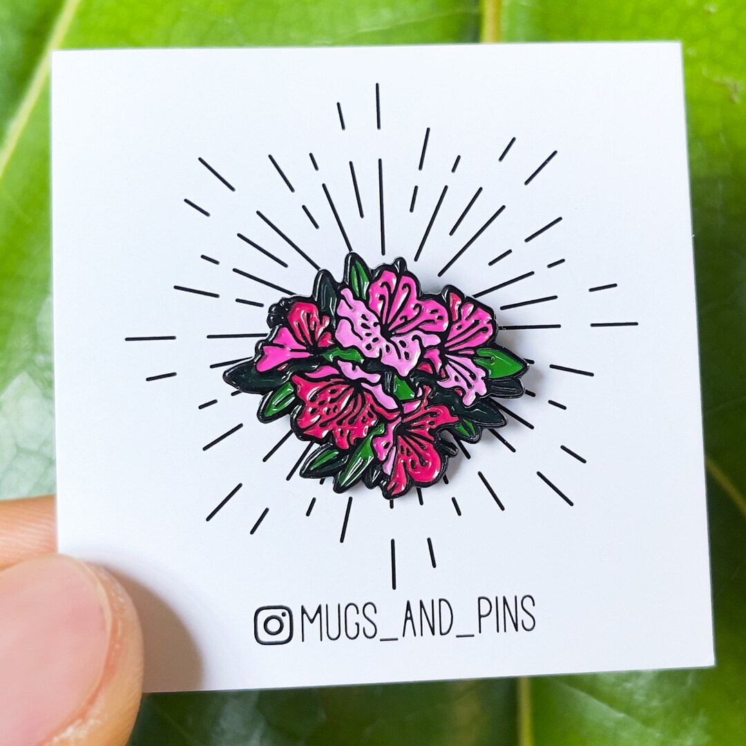 Flower Enamel Pin, Flower Pin, Enamel Pins, Flower Pin, Floral Enamel ...