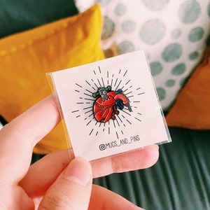 Heart Enamel Pin Anatomical Heart Enamel Pin Enamel Pin | Etsy