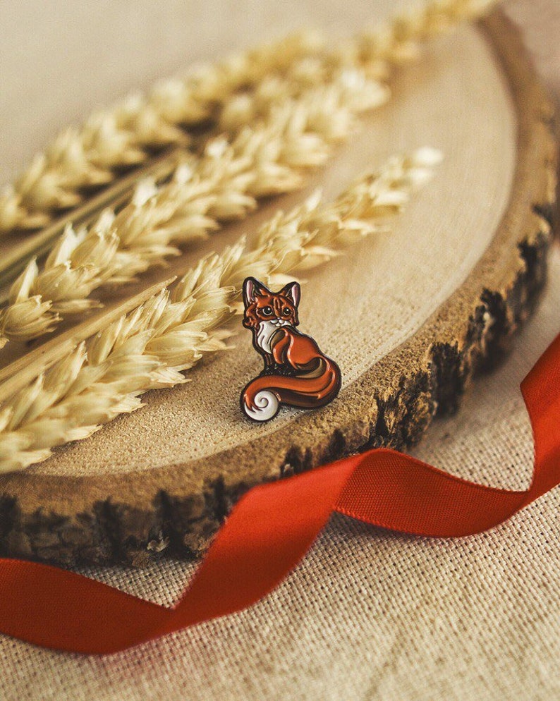 Foxy Enamel Pin Fox Pin Badge Cute Animal Fox Pin Fox - Etsy