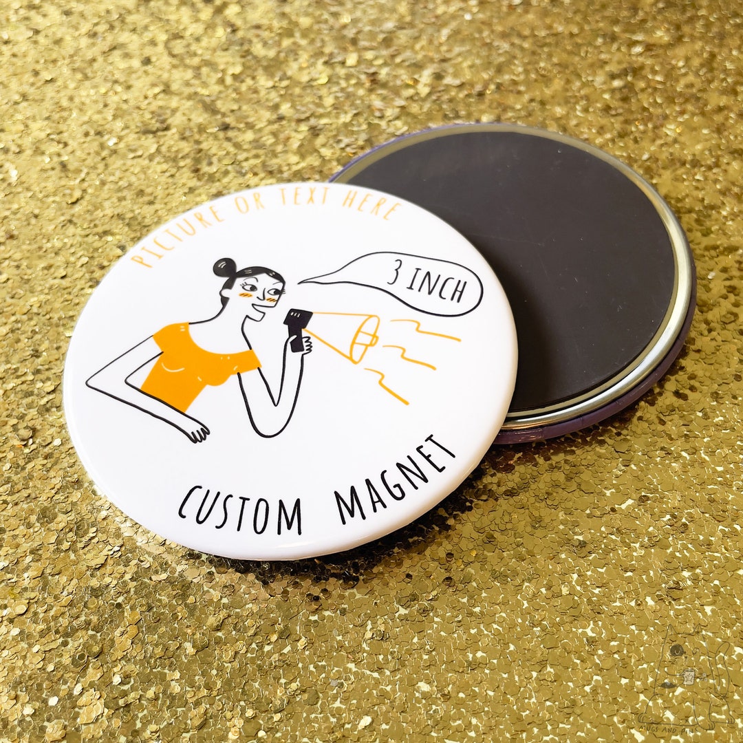 Custom Magnet Back, Custom Magnet 3 Inch, Custom Save the Date Magnet ...