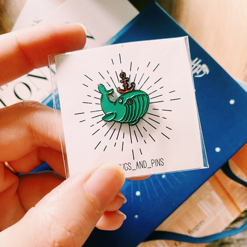 Whale Enamel Pin Whale Brooch Enamel Pin Whale Jewelry | Etsy