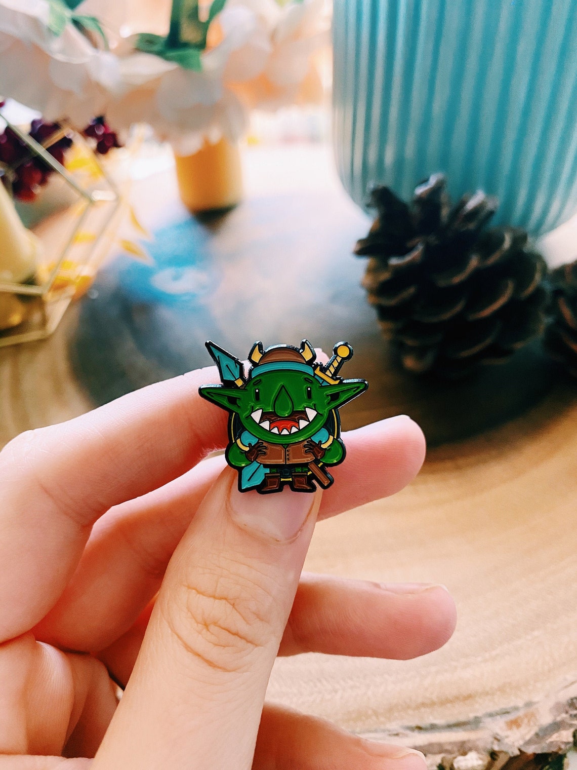 Goblin Enamel Pin Green Goblin Enamel Pin Goblin Pin Pin Etsy