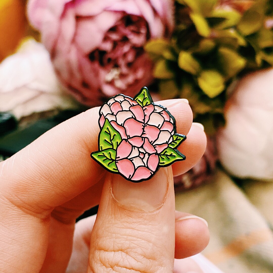 Flower Enamel Pin, Peonies Enamel Pin, Floral Pin, Plant Pin, Botanical ...