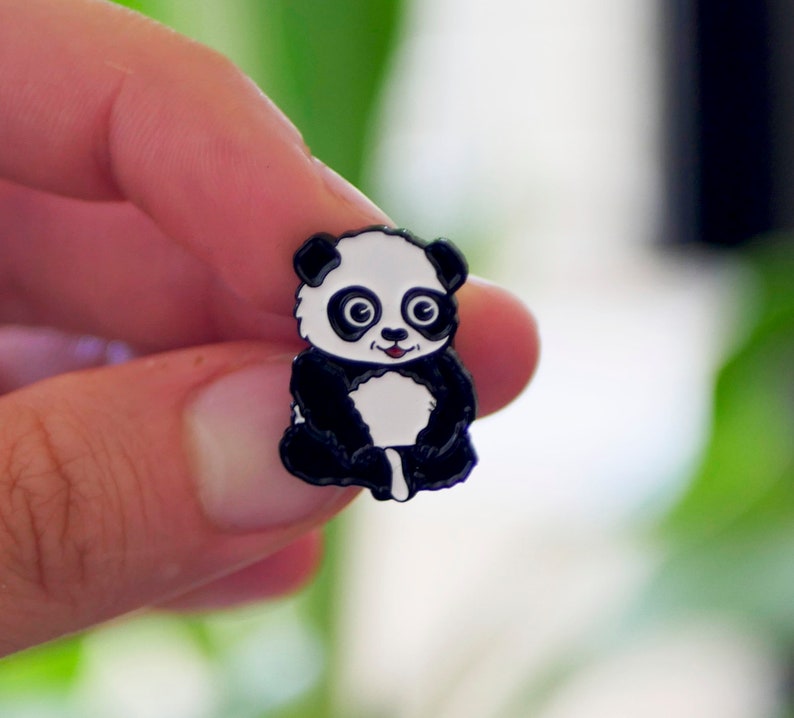 Panda Enamel Pin Panda Bear Panda Pin Badge Soft Enamel - Etsy