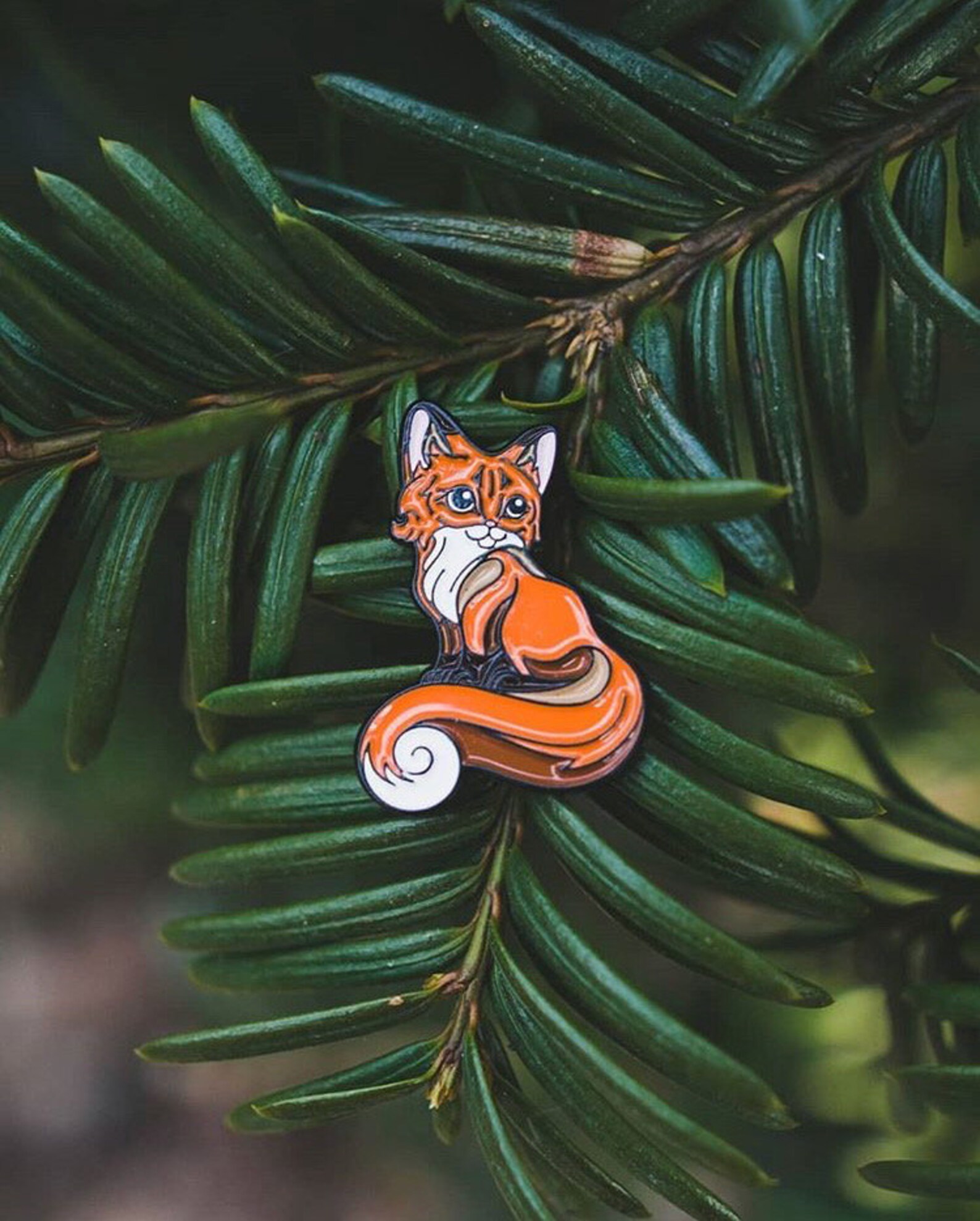Foxy Enamel Pin Fox Pin Badge Cute Animal Fox Pin Fox - Etsy
