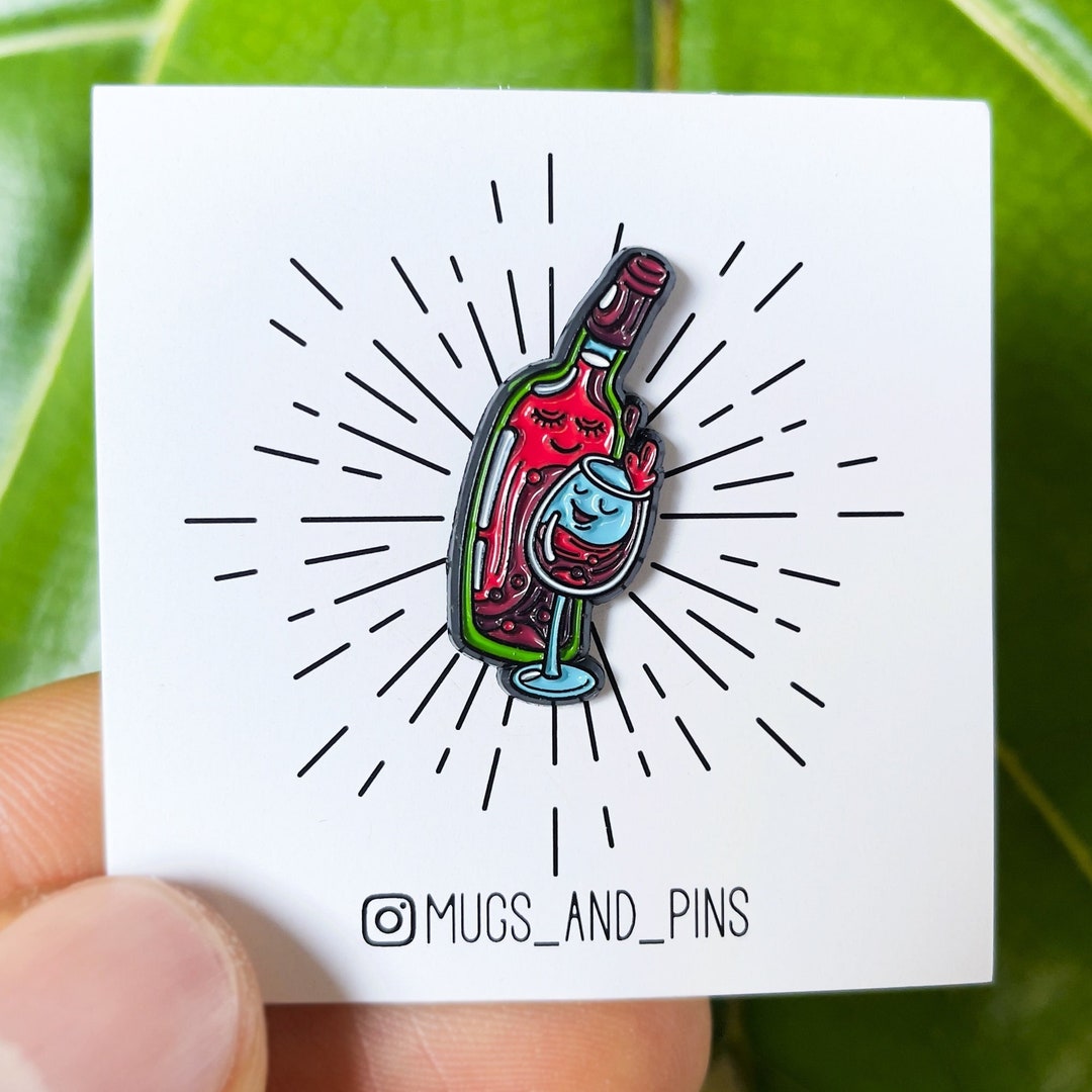 Wine Enamel Pin, Red Wine Pin, Wine Shop, Wine Club, Wine Pin, Wine ...