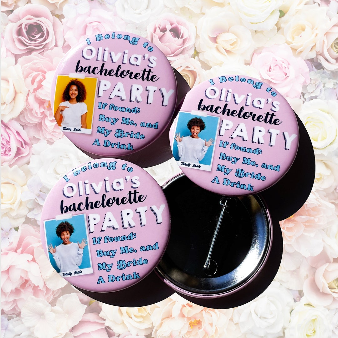 Customized Bachelorette Party Buttons - Personalized Favors for the ...