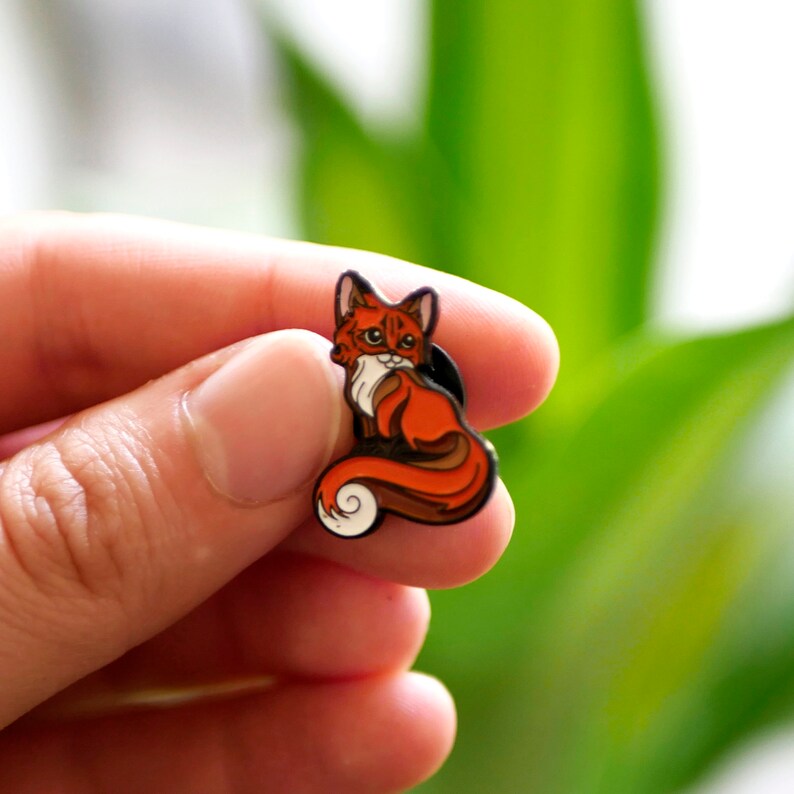 Foxy Enamel Pin Fox Pin Badge Cute Animal Fox Pin Fox - Etsy