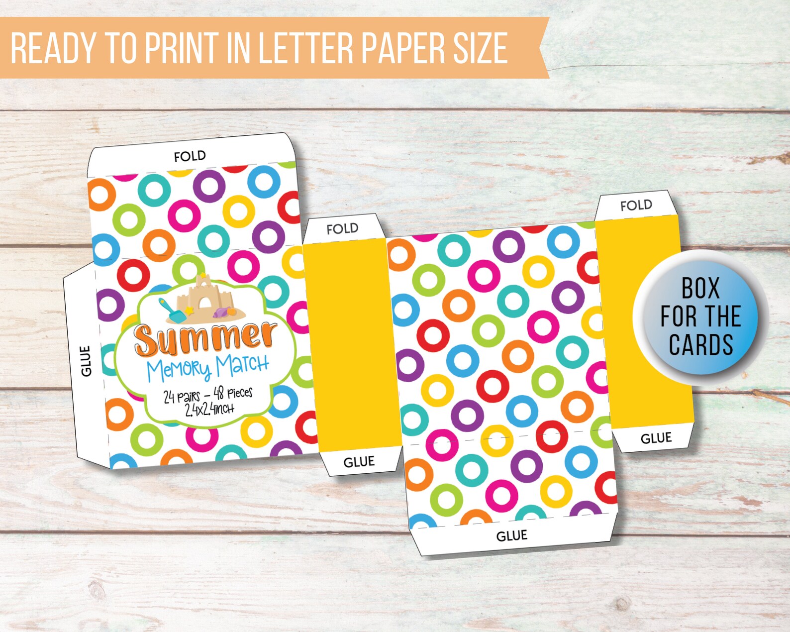 Summer Memory and Matching Game Printable Beach Memory Game | Etsy