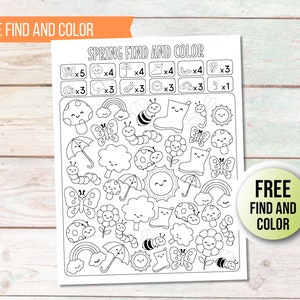 Spring Bingo Game for Kids, Printable Spring Educational Game, Spring ...