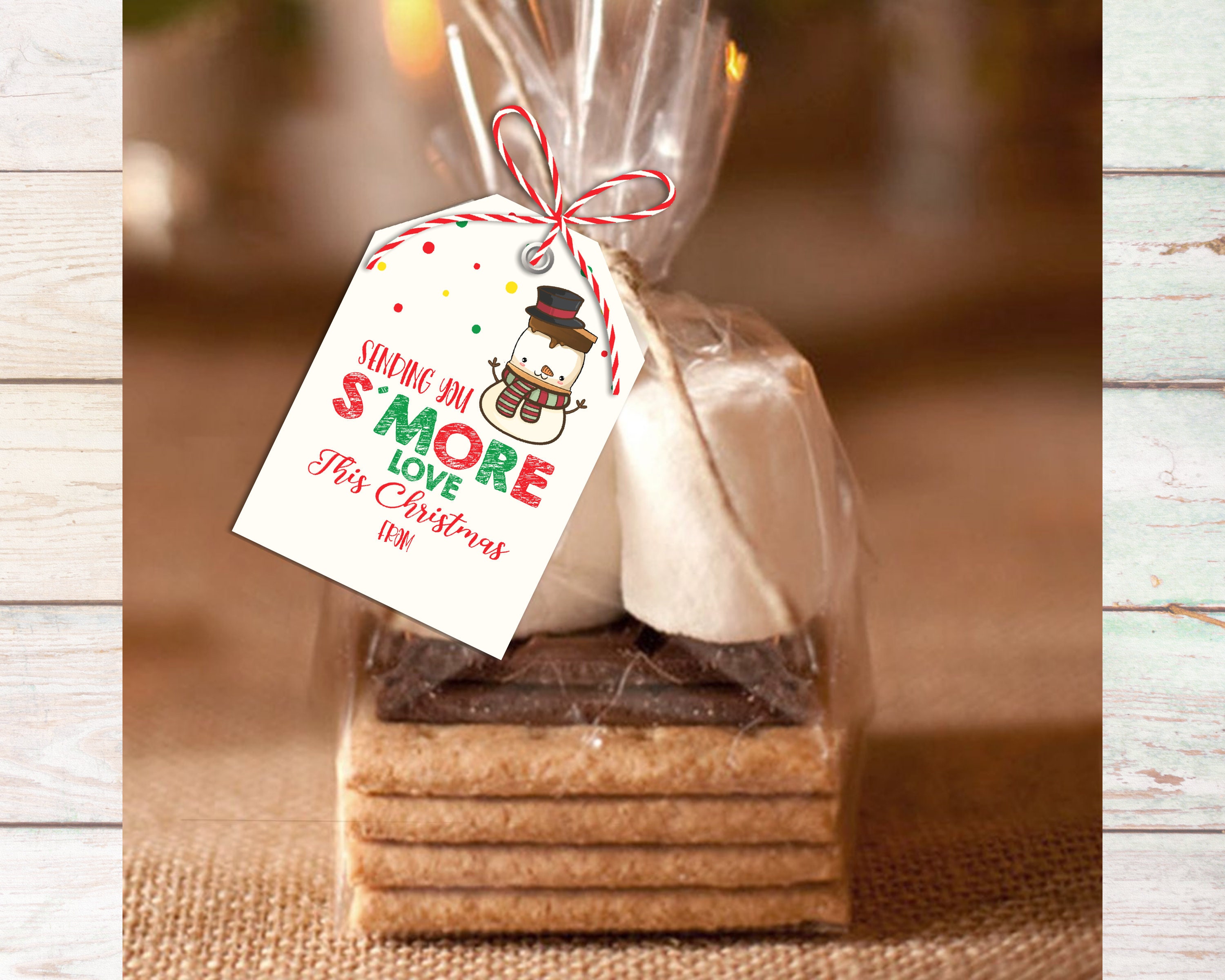 Christmas Smore Tag Printable Holiday Smore Tags - Etsy