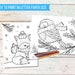 Winter Woodland Animal Coloring Page, Printable Winter Forest Animals ...