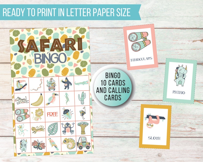 Safari Animals Party Games Kids African Animals Kids Activity | Etsy