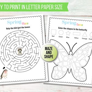 Spring Printable Game Bundle, Printable Bundle Activity Pack, Word ...