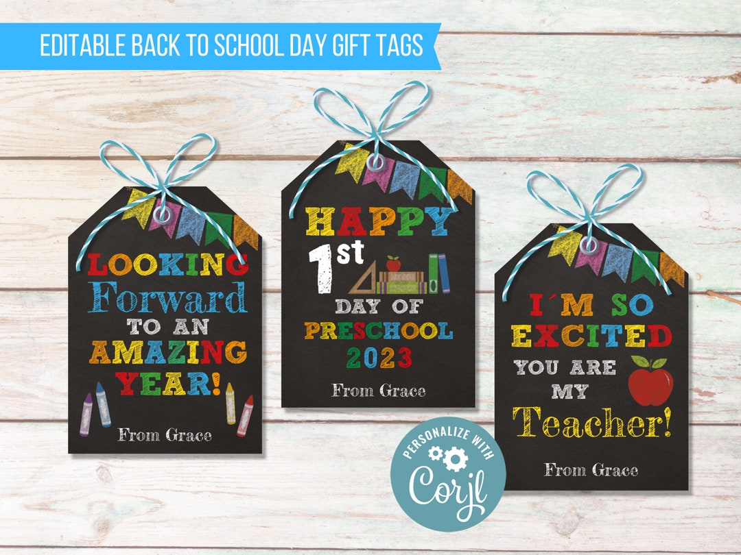 Back to School Teacher Gift Tag Printable Welcome Tags for - Etsy