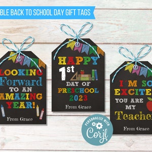 Back to School Teacher Gift Tag Printable Welcome Tags for - Etsy