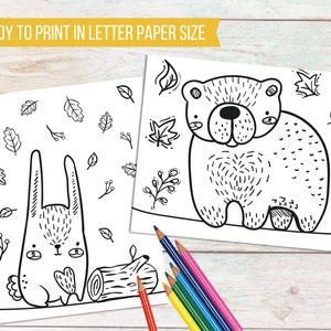 Printable Woodland Coloring Pages for Kids, Kids Animal Activity ...