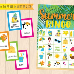 Summer Bingo Game Instant Download | Printable Activity for Summer ...