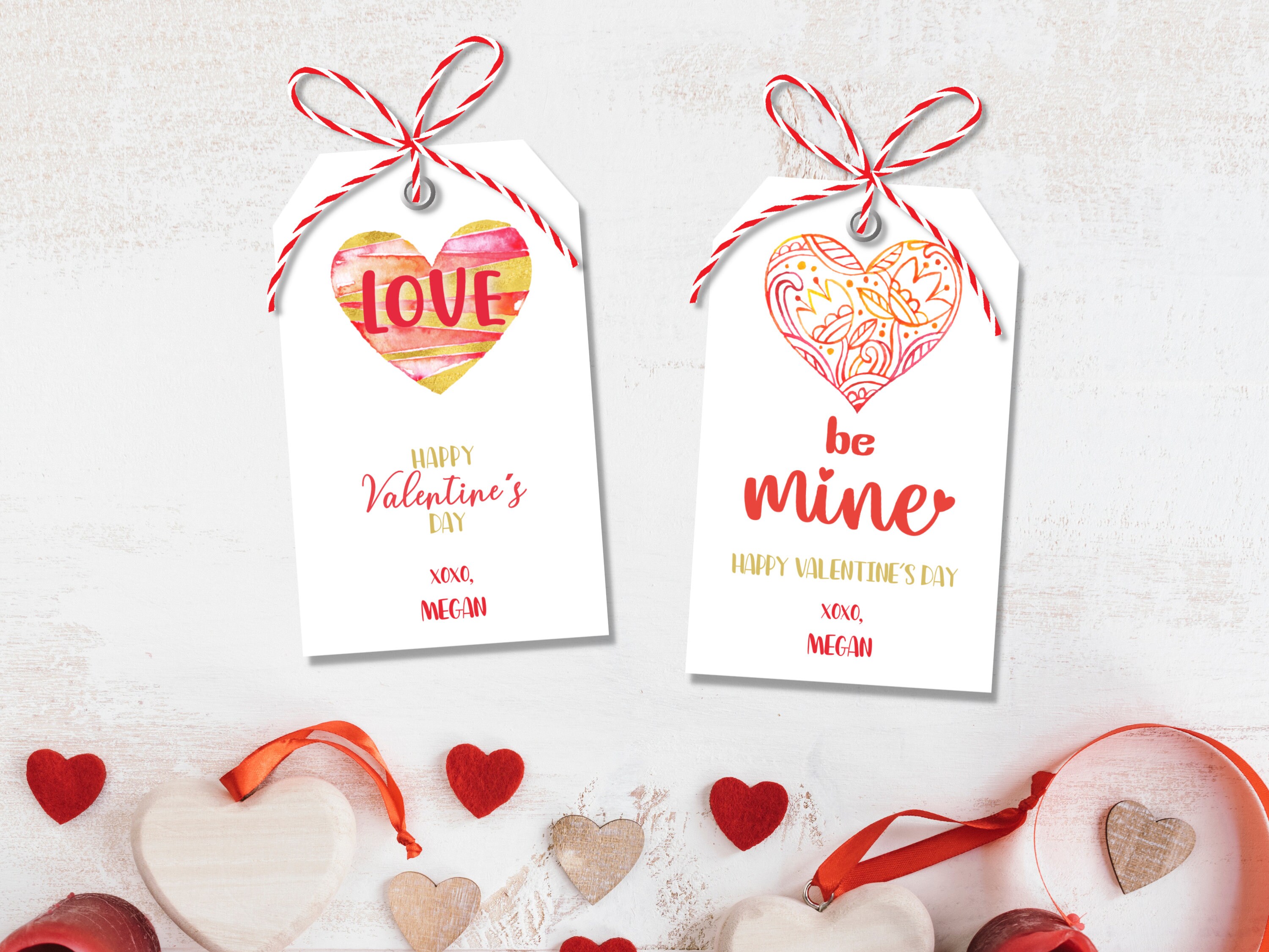 Editable Valentines Day Printable Favor Tag Love Hang Tags - Etsy