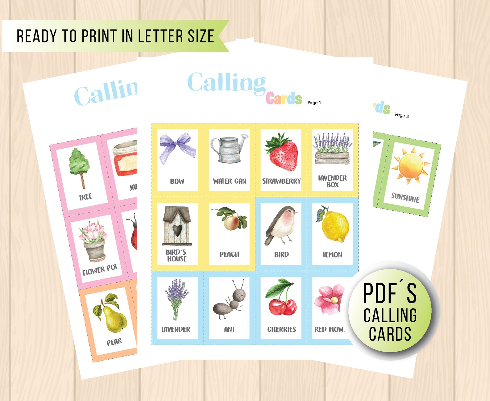 Spring Bingo Game for Kids Printable Spring Educational Game - Etsy