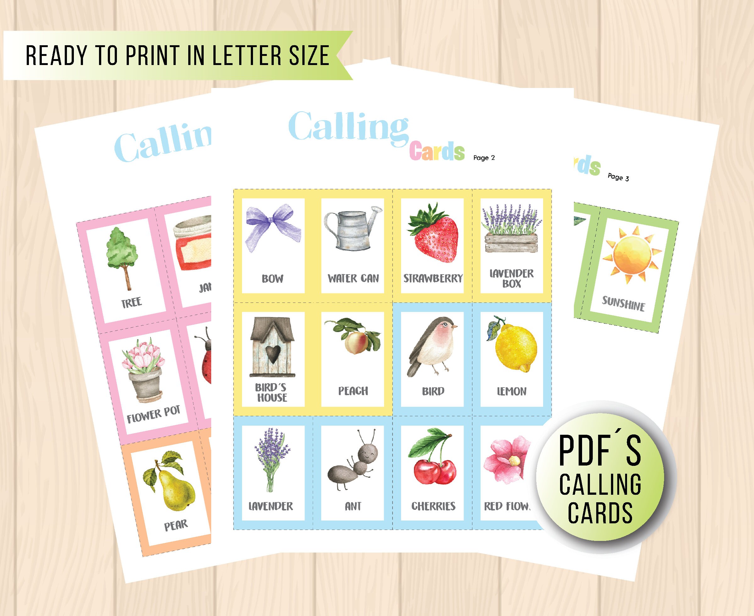 Spring Bingo Game for Kids Printable Spring Educational Game - Etsy