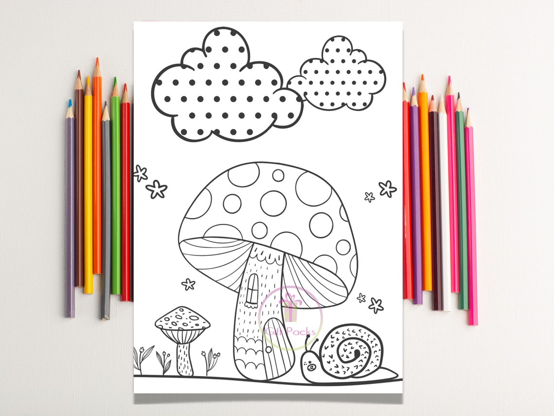 Spring Coloring Page Printable Spring Kids Activity Pages - Etsy