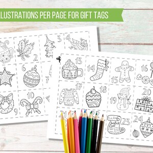 Christmas Advent Calendar Kids Coloring Page, Christmas Countdown ...