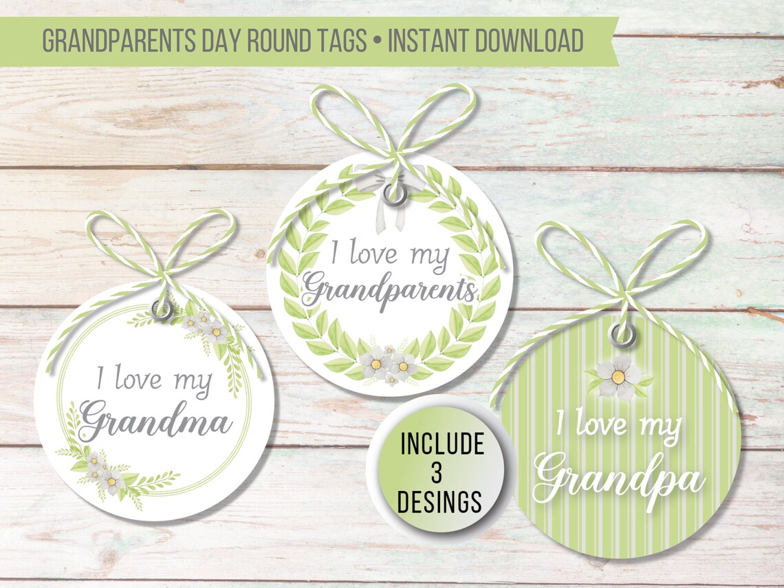 Grandparents Day Round Cookie Tag Happy Grandparents Day - Etsy