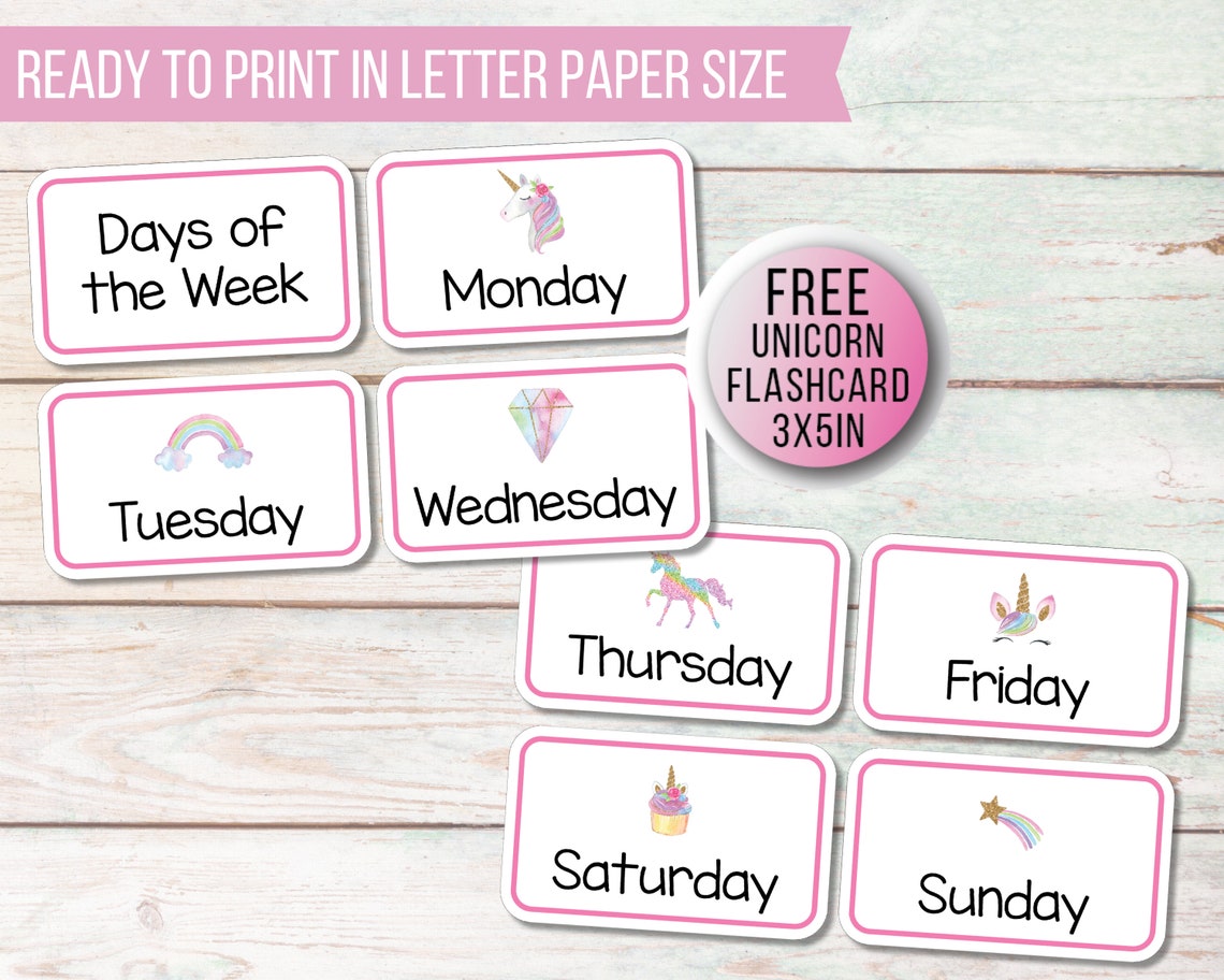 Unicorn Memory Matching Game Printable Unicorn Flashcards for | Etsy