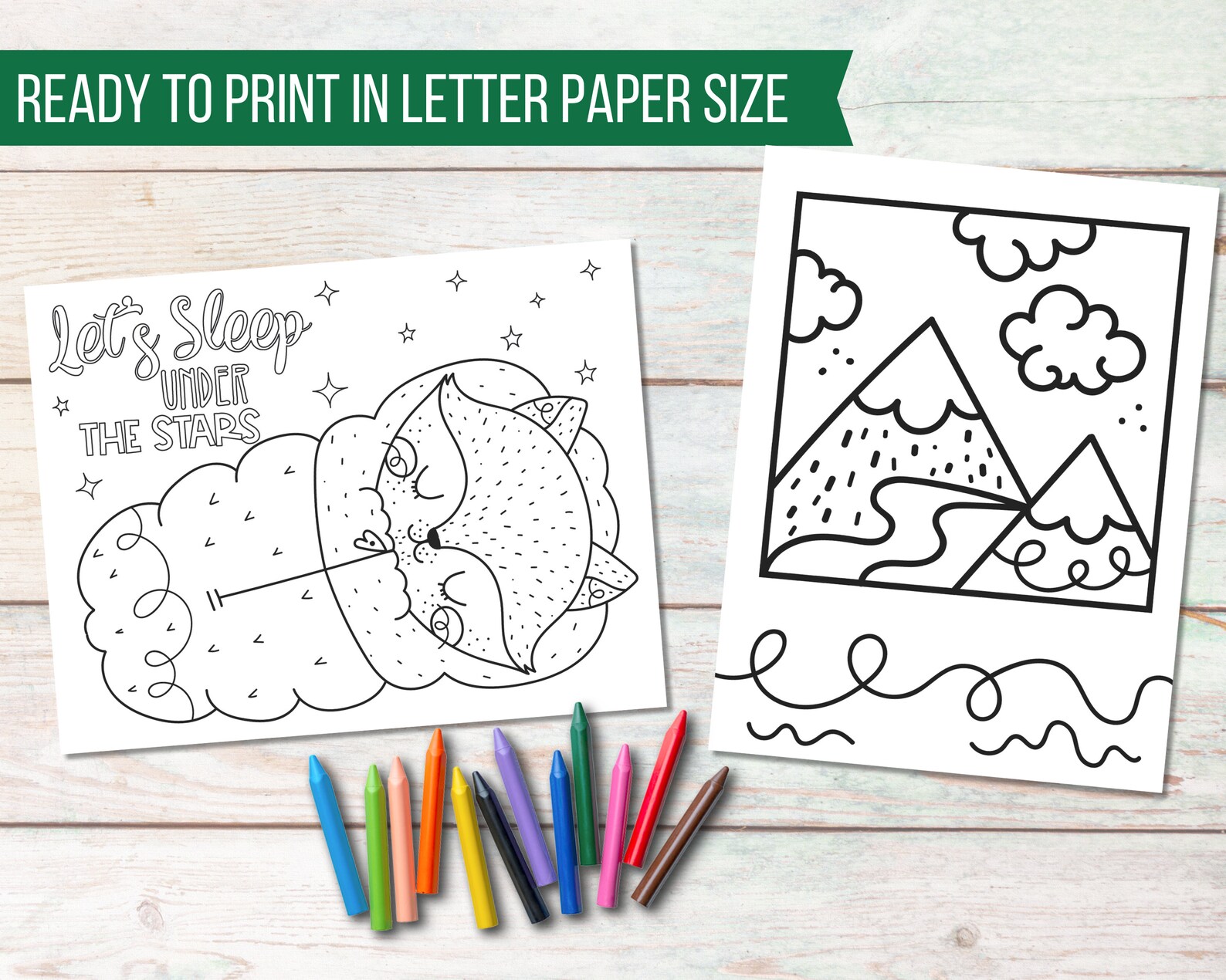 Printable Camping Coloring Pages Kids Camping Party Coloring - Etsy