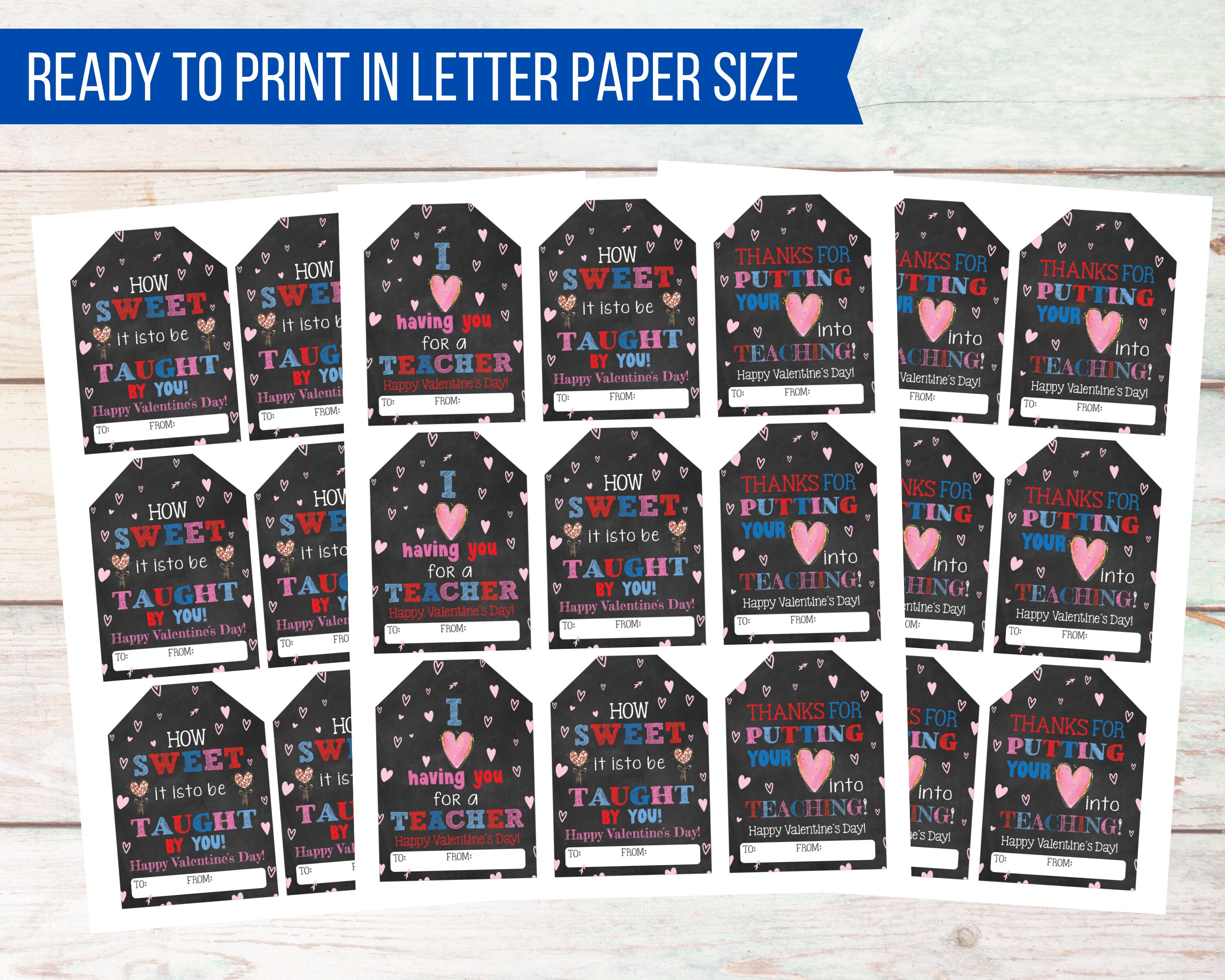 Valentine Gift Tags Happy Valentines Day Cookie Tag Teacher - Etsy