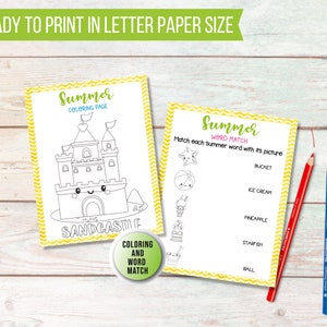 Summer Activity Pack and Games, Printable Fun for Kids - Etsy