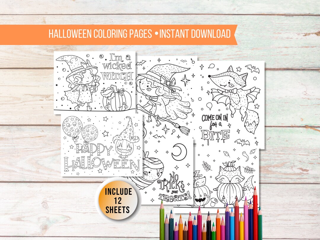 Halloween Kids Coloring Pages, Printable Halloween Witch Coloring Pages ...