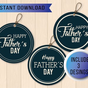 Happy Fathers Day Printable Cookie Tag, Fathers Day Printable Gift Tags ...
