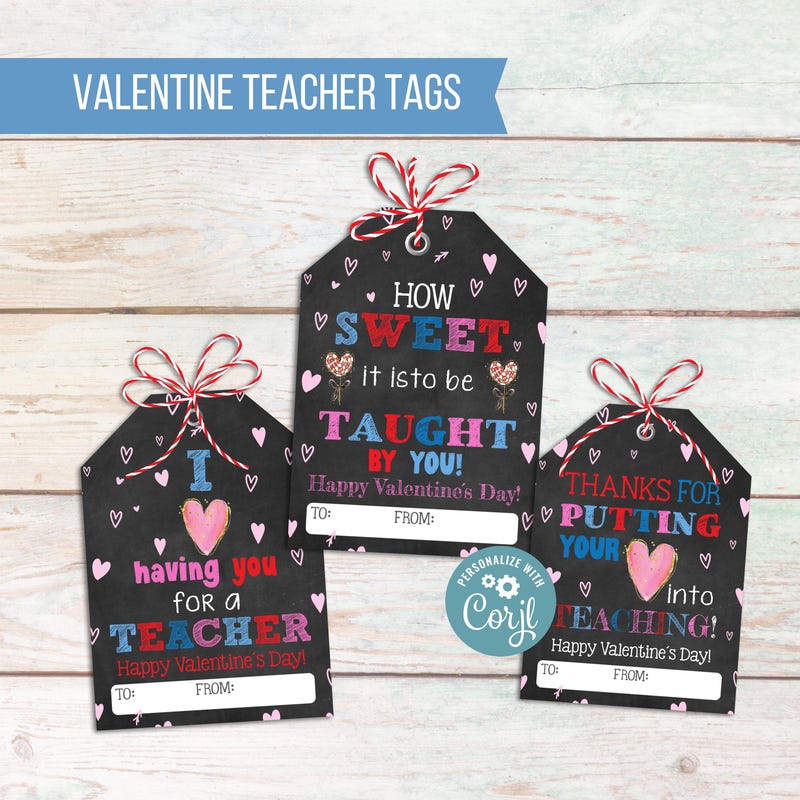 Teacher Valentine Card - Etsy