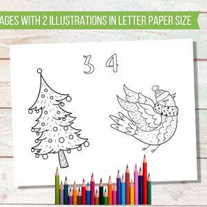 Christmas Advent Calendar Kids Coloring Page, Christmas Countdown ...