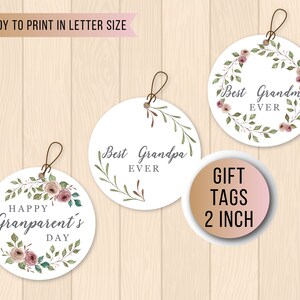 Happy Grandparents Day Cookie Tag 2 inch Round | Etsy