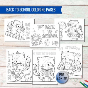 Back to School Coloring Pages Kids, First Day of School Printable ...