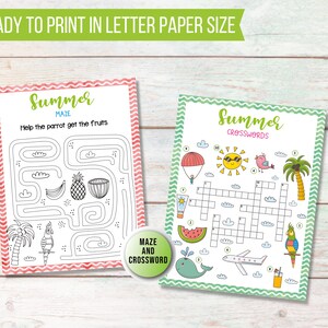 Summer Activity Pack and Games, Printable Fun for Kids - Etsy