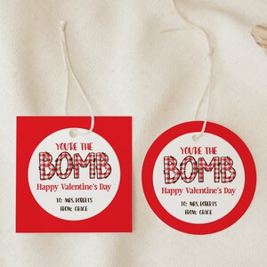 Happy Valentines Day Printable Gift Tags, You're the Bomb Tags for ...