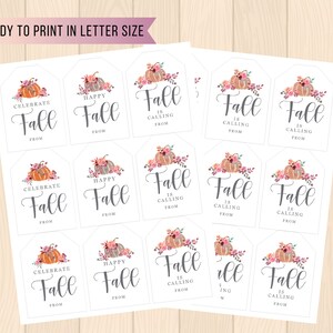 Happy Fall Pumpkin Gift Tags Celebrate Fall Gift Favor Tags - Etsy