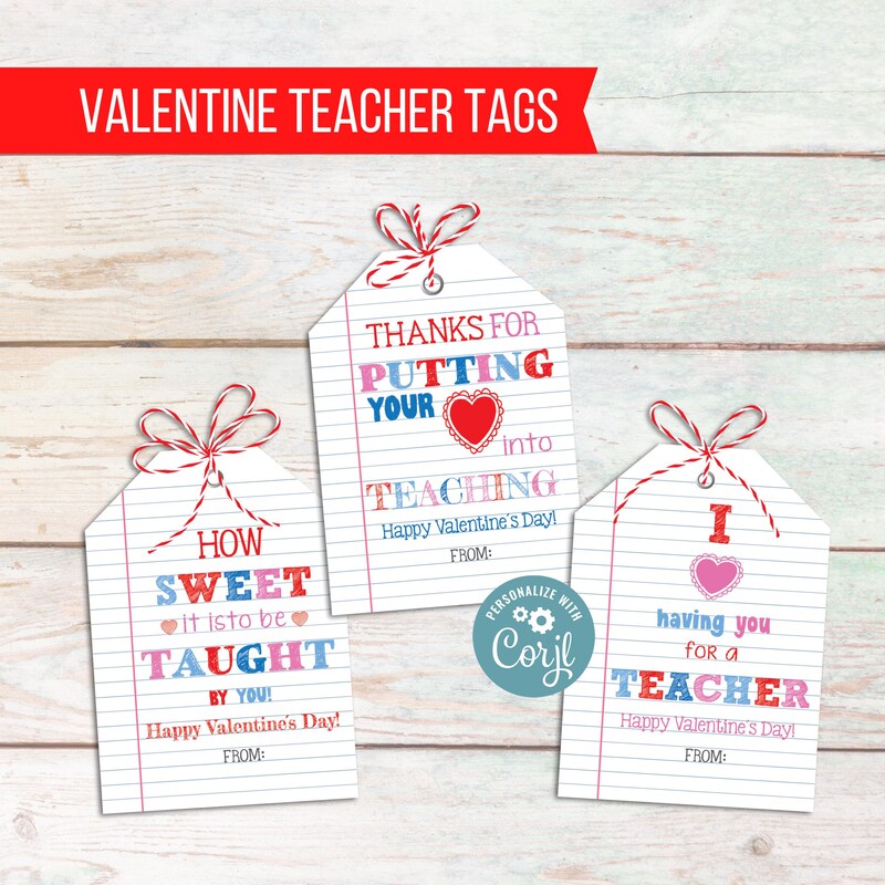 Teacher Valentine Card - Etsy
